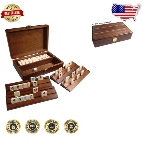 Tracy Mini Travel Rummy Game Set in Elegant Wood Case – Perfect for On ...