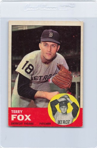 1963 Topps #44 Terry Fox Tigers EX/MT *DA-C2761 | eBay