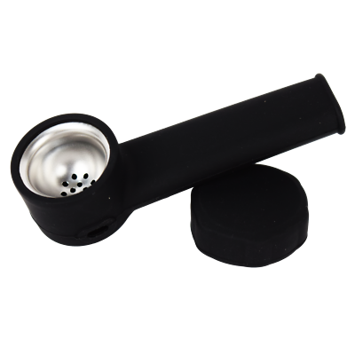Silicone Pipe Cap Lid ~ Solid Black Metal Bowl ~ 3.5 inch smoking ...