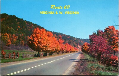 Route 60 Scenic Road Fall Colors Virginia West Virginia Postcard | eBay