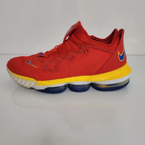 Nike LeBron 16 Sneakers Mens 9.5 Red Low SuperBron Basketball Shoes ...