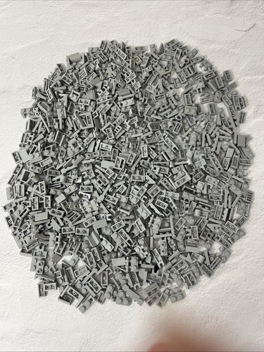 LEGO LOT LIGHT BLUISH GRAY 702 PCS 1X2 PLATE GRILL HANDLE HOLE PANEL ...