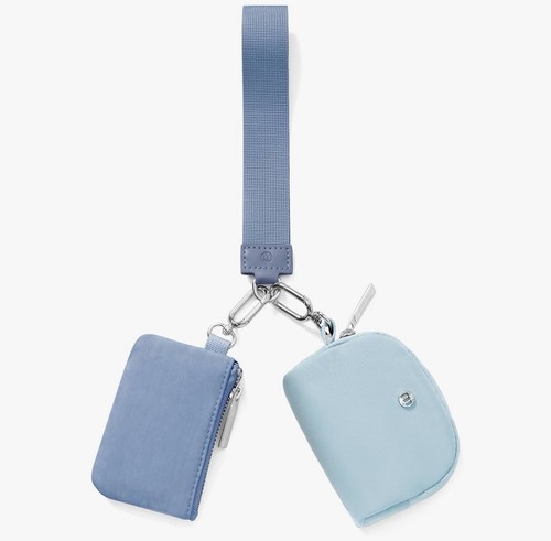 Blue keychain wristlet coin purse lululemon dupe wallet | eBay