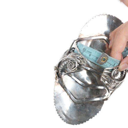 6.75" Vintage Huge Stover Paul Navajo sterling silver turquoise cuff ...