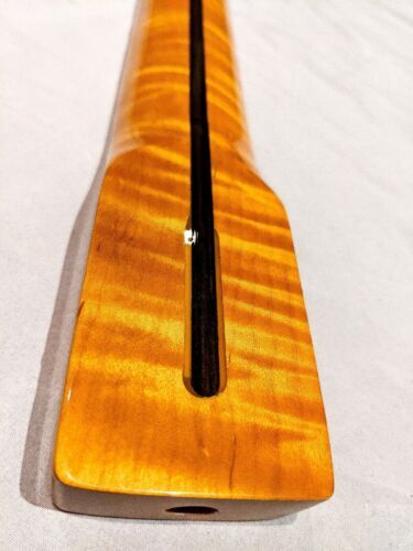 Flame Maple Guitar Neck 21 Frets Glossy Flamed Stripe Radius 9.5" for ...