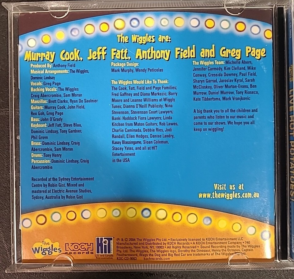 The Wiggles, Live Hot Potatoes CD (2004, Koch Records) 99923966326| eBay