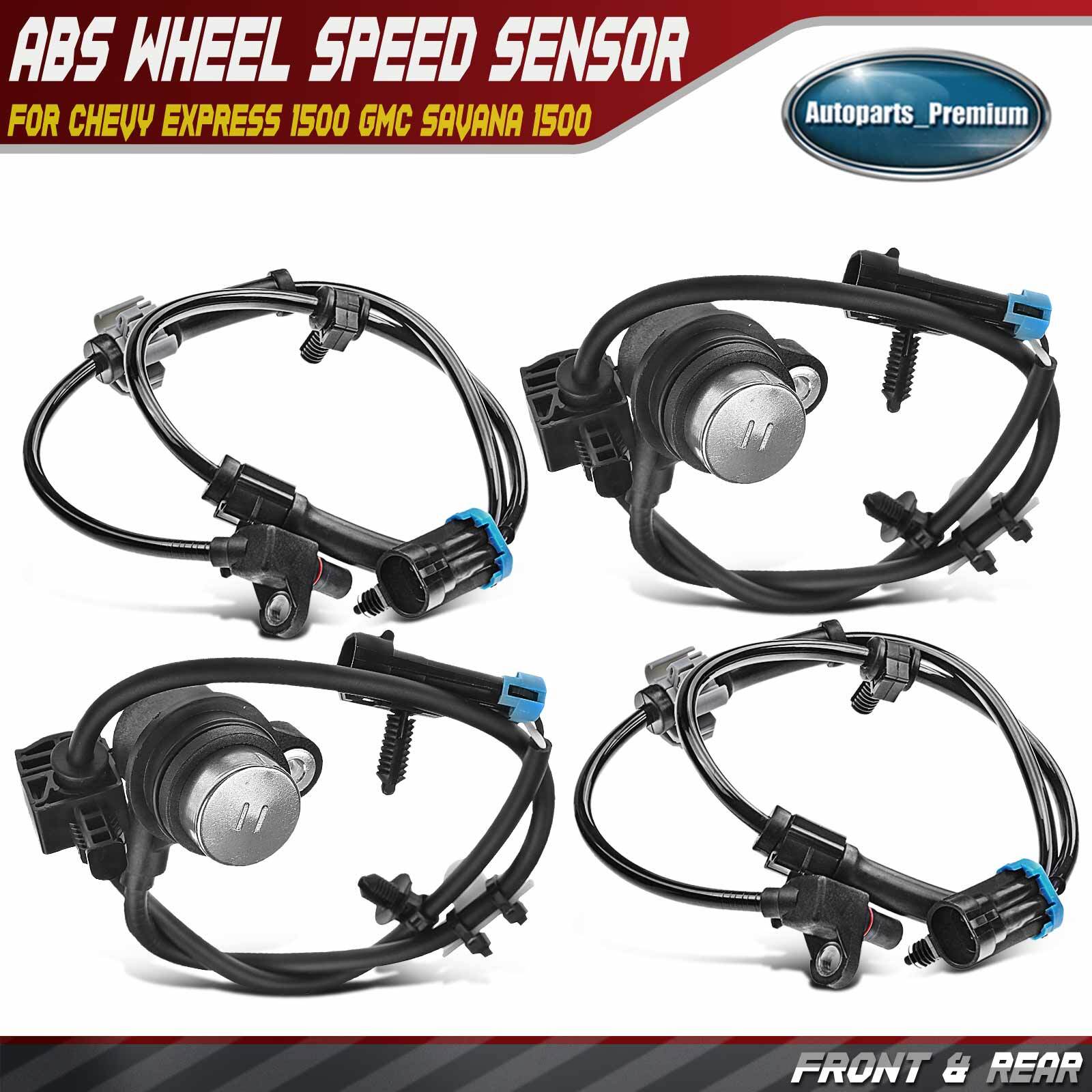 4x Front & Rear ABS Wheel Speed Sensor for Chevy Express 1500 GMC ...