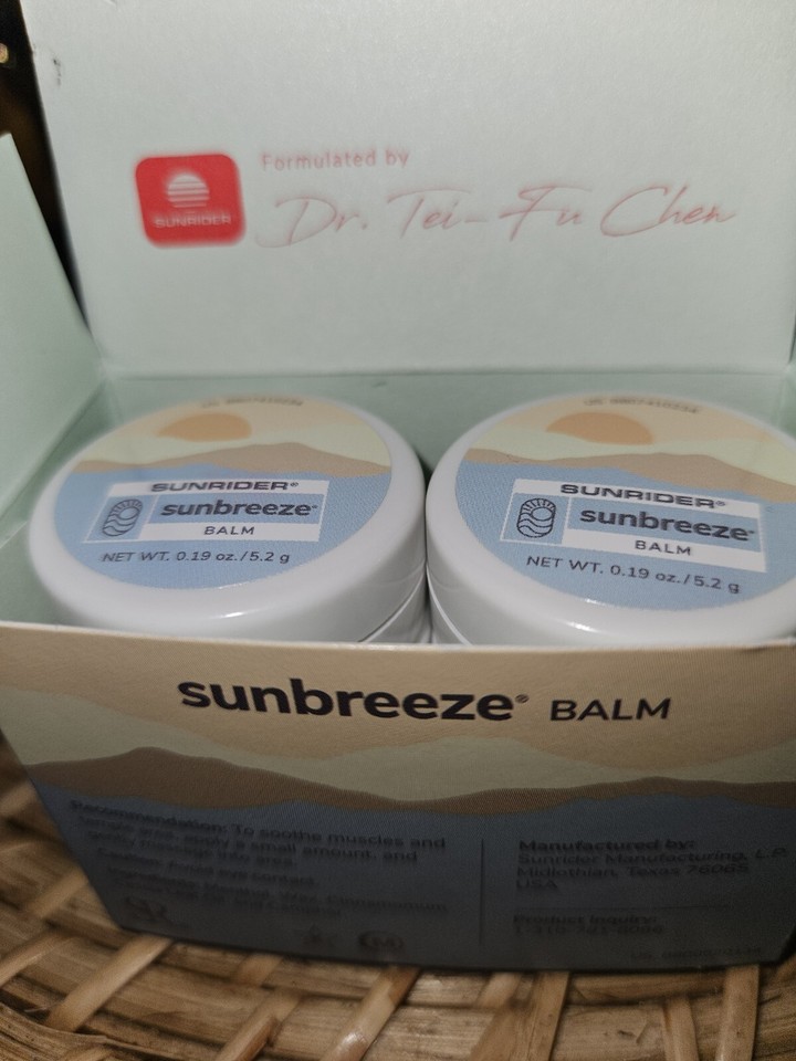 (2)Sunrider SunBreeze BALM(.19oz )Soothing Pain Relief EXP 2/18/28 NEW ...