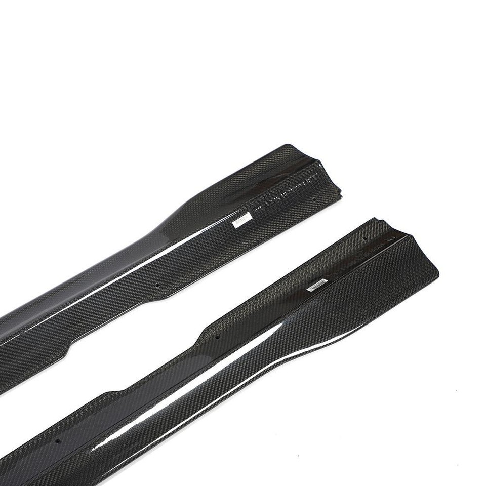 REAL CARBON Side Skirts Extension Lips For Mercedes W213 E43 E53 E63 ...