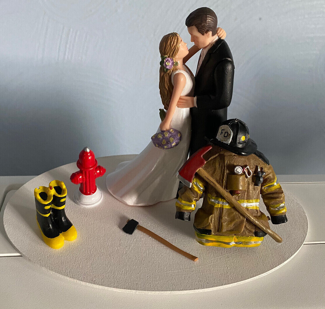 Firefighter Cake Topper Wedding
