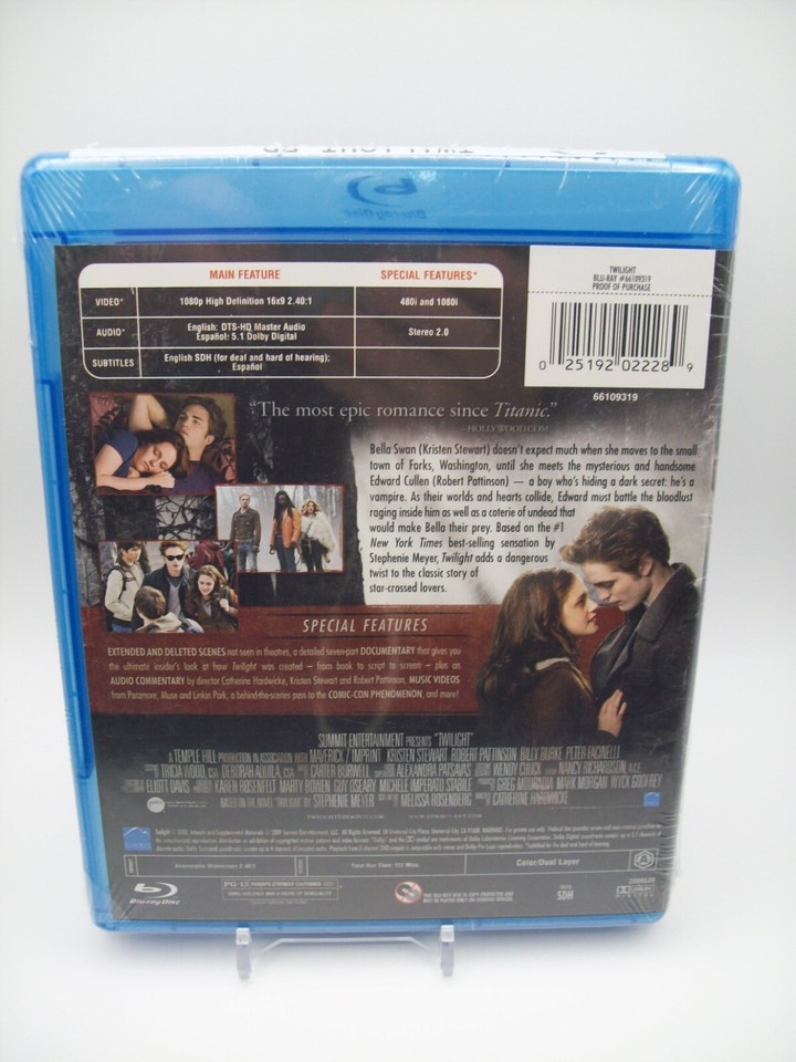 Twilight (Blu-ray, 2008 Robert Pattinson-Kristen Stewart) New Factory Sealed 25192022289| eBay