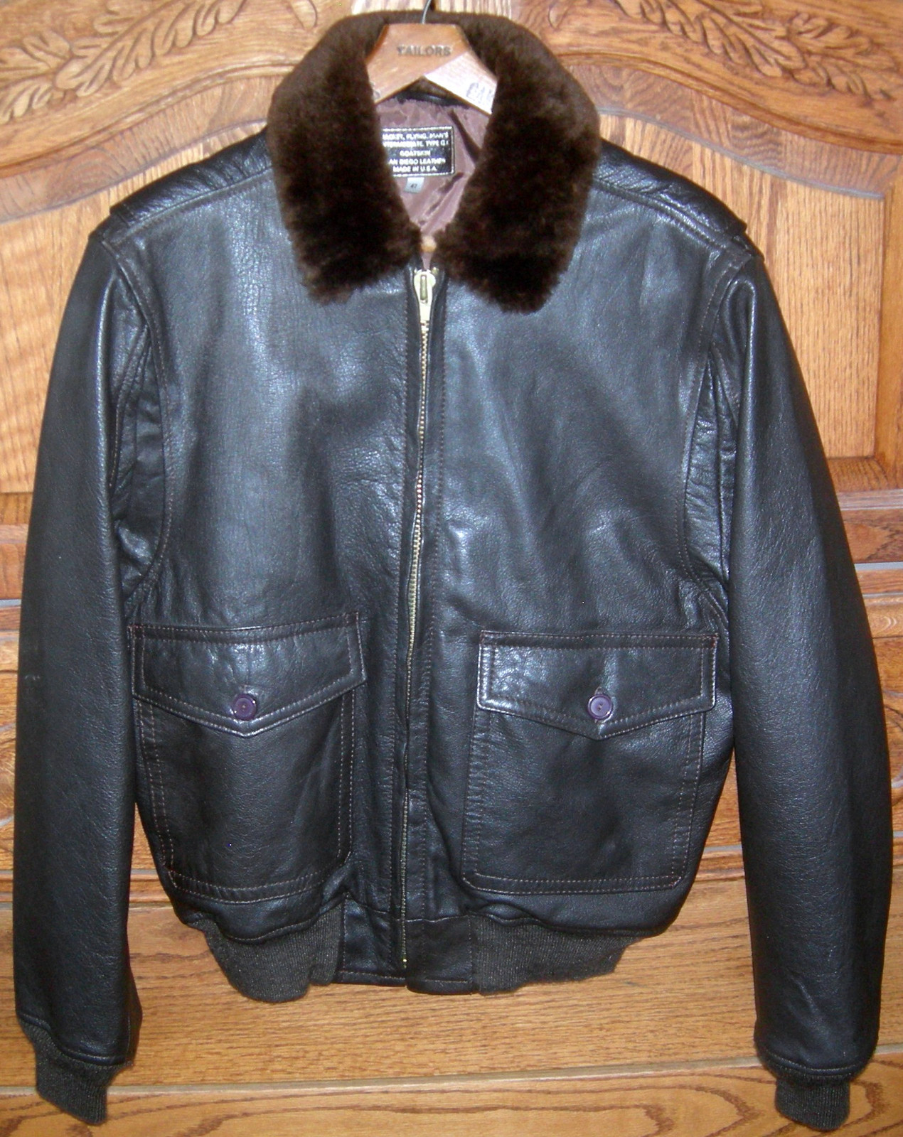 VINTAGE G1 USN US NAVY FLIGHT JACKET LEATHER GOATSKIN… - Gem