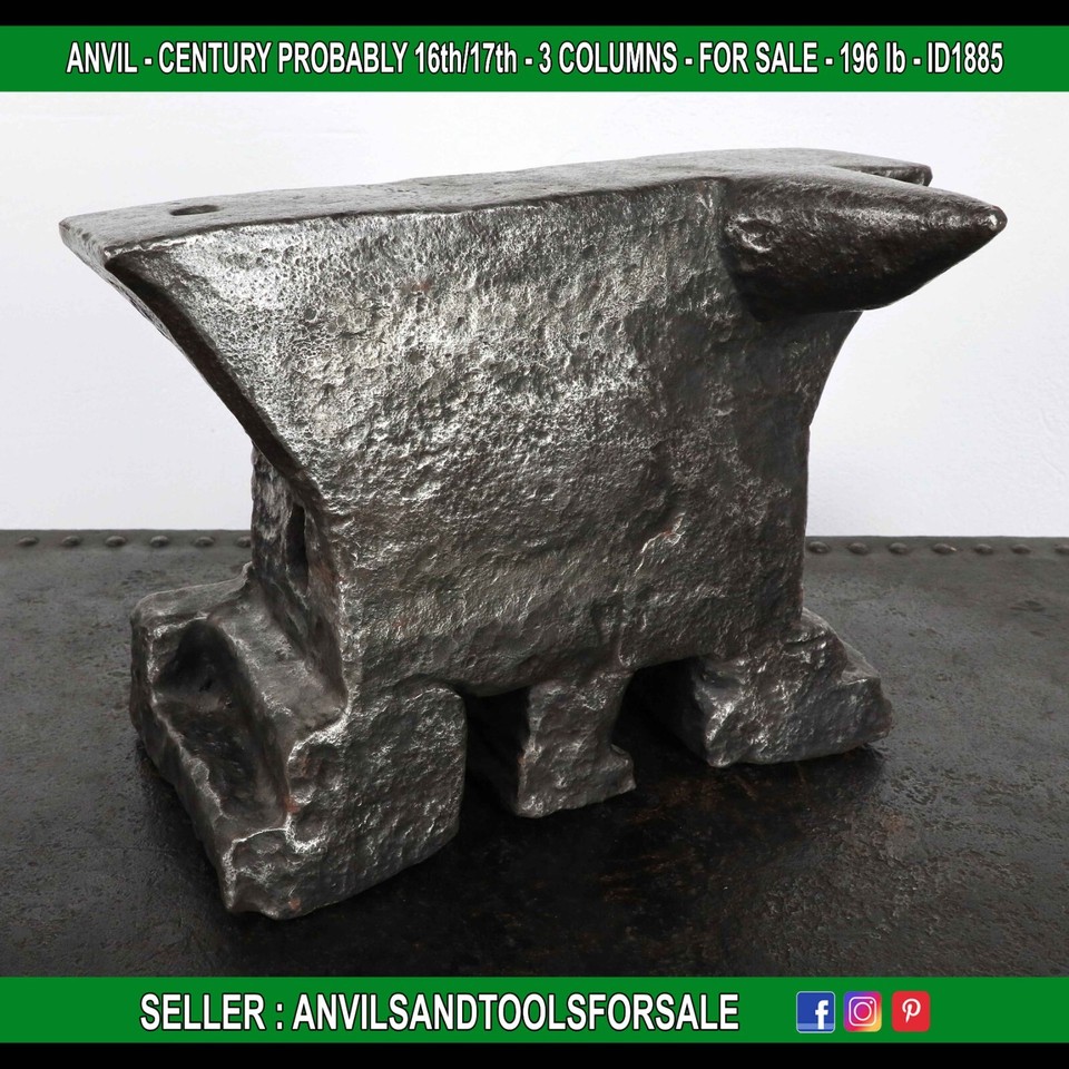 ANVIL - CENTURY PROBABLY 16th/17th - 3 COLUMNS - 196 lb - ID1885 | eBay