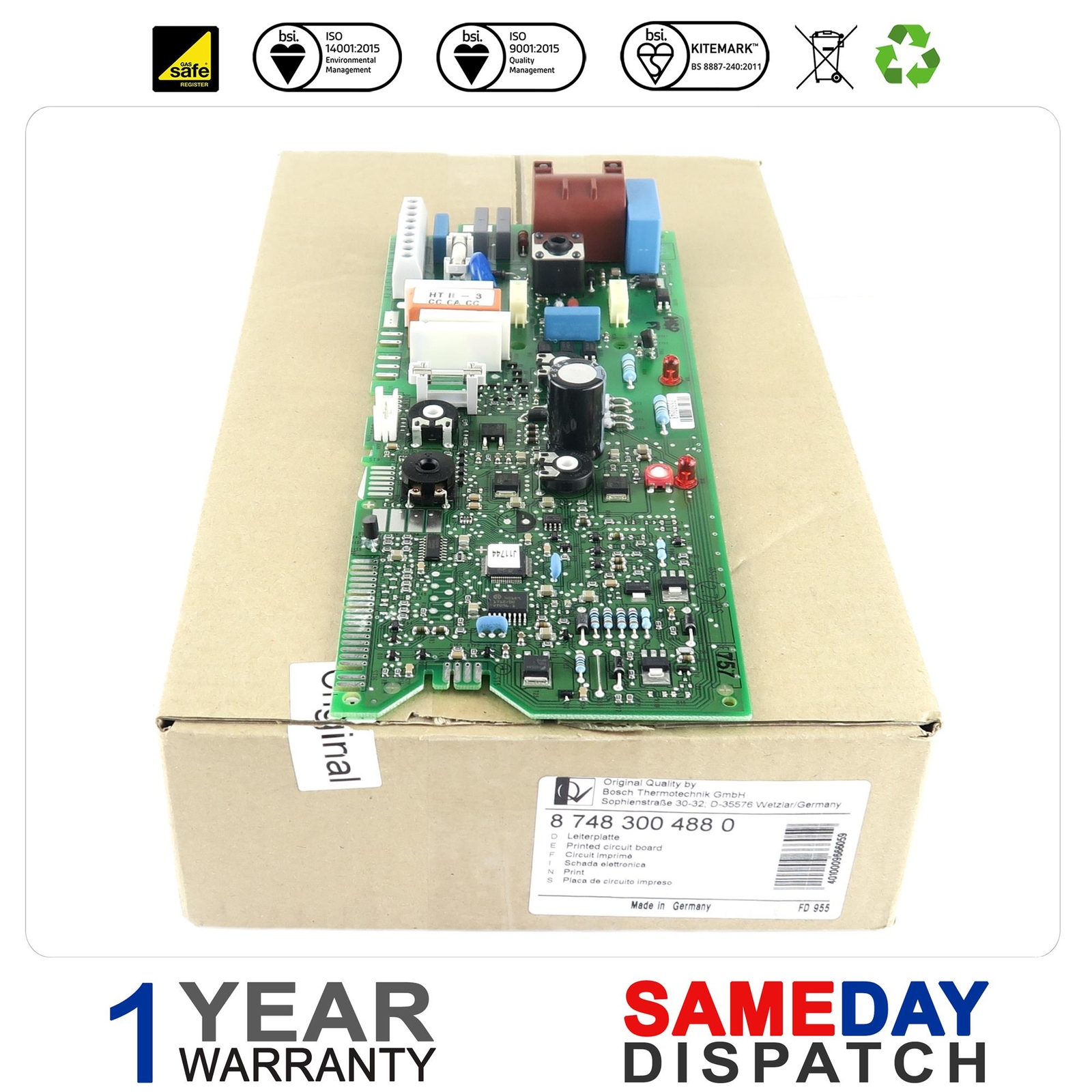 Worcester Junior 24SI 28SI II RD628 BOILER PCB PRINTED CIRCUIT BOARD ...