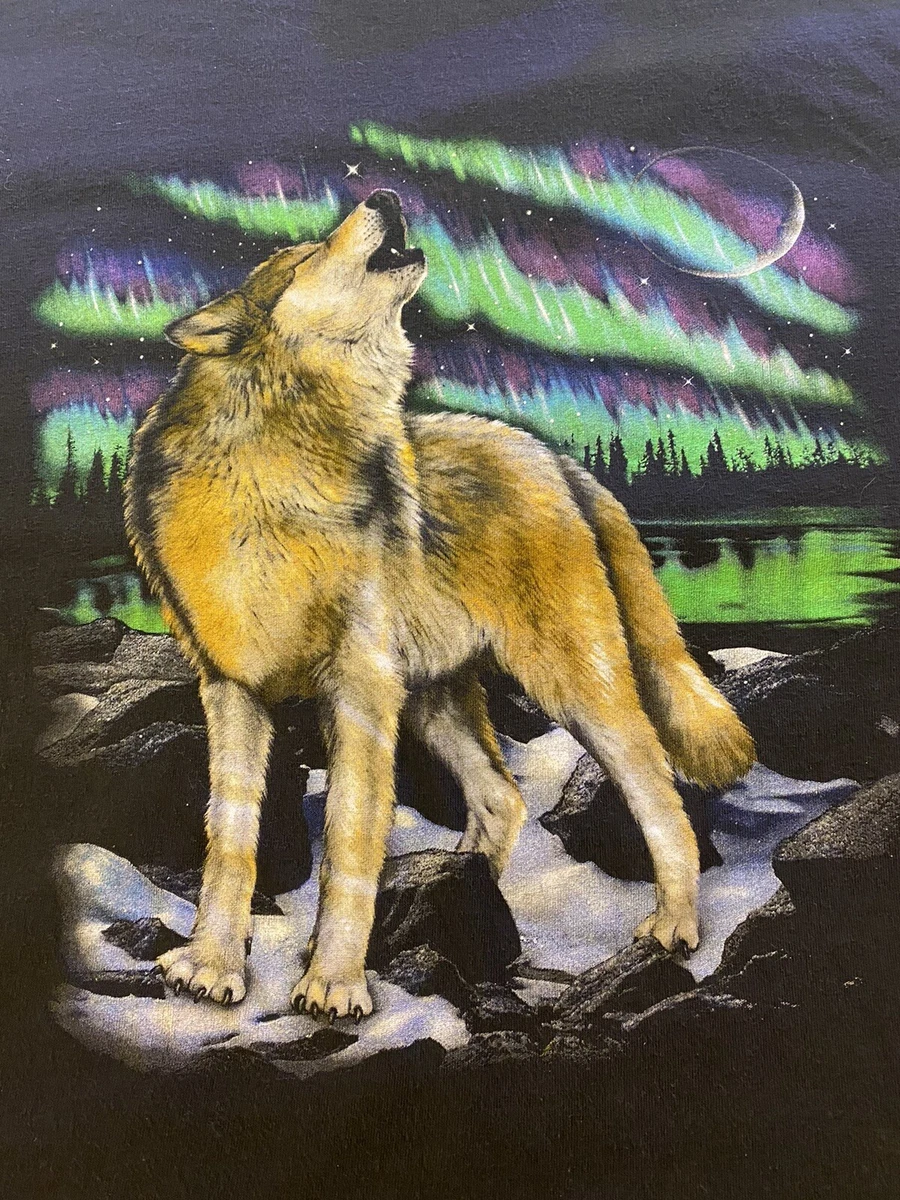 Real Northern Lights Wolf