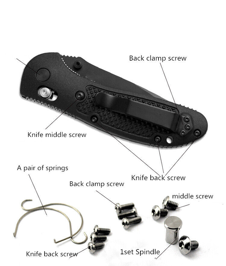 Titanium Spindle Pivot Screw Hardware Parts For Benchmade 551 552 553 ...