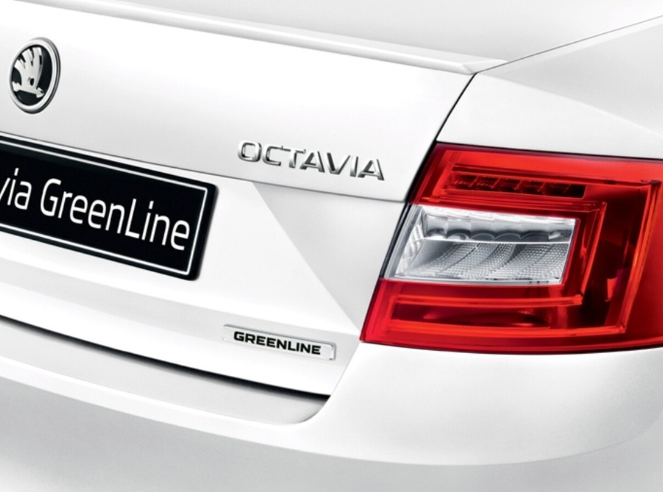 new genuine Skoda Octavia Greenline Rear lettering Logo Emblem | eBay