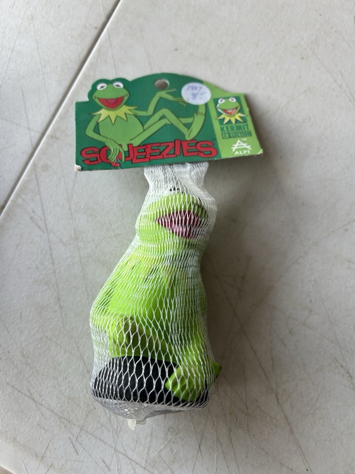 KERMIT THE FROG SQUEEZIES FIGURE Soft Toy Jim Henson Stress Ball Muppet ...