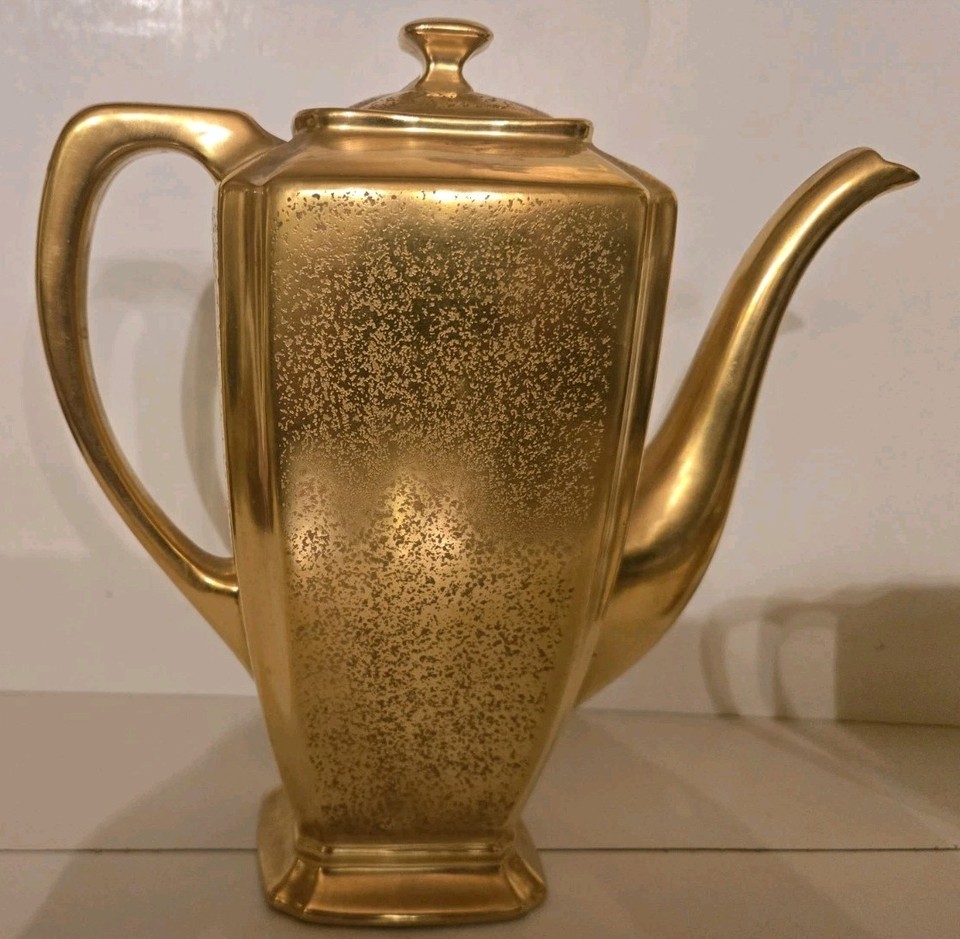 Pickard Gold Etched Creamer, Sugar & Coffee Pot | eBay