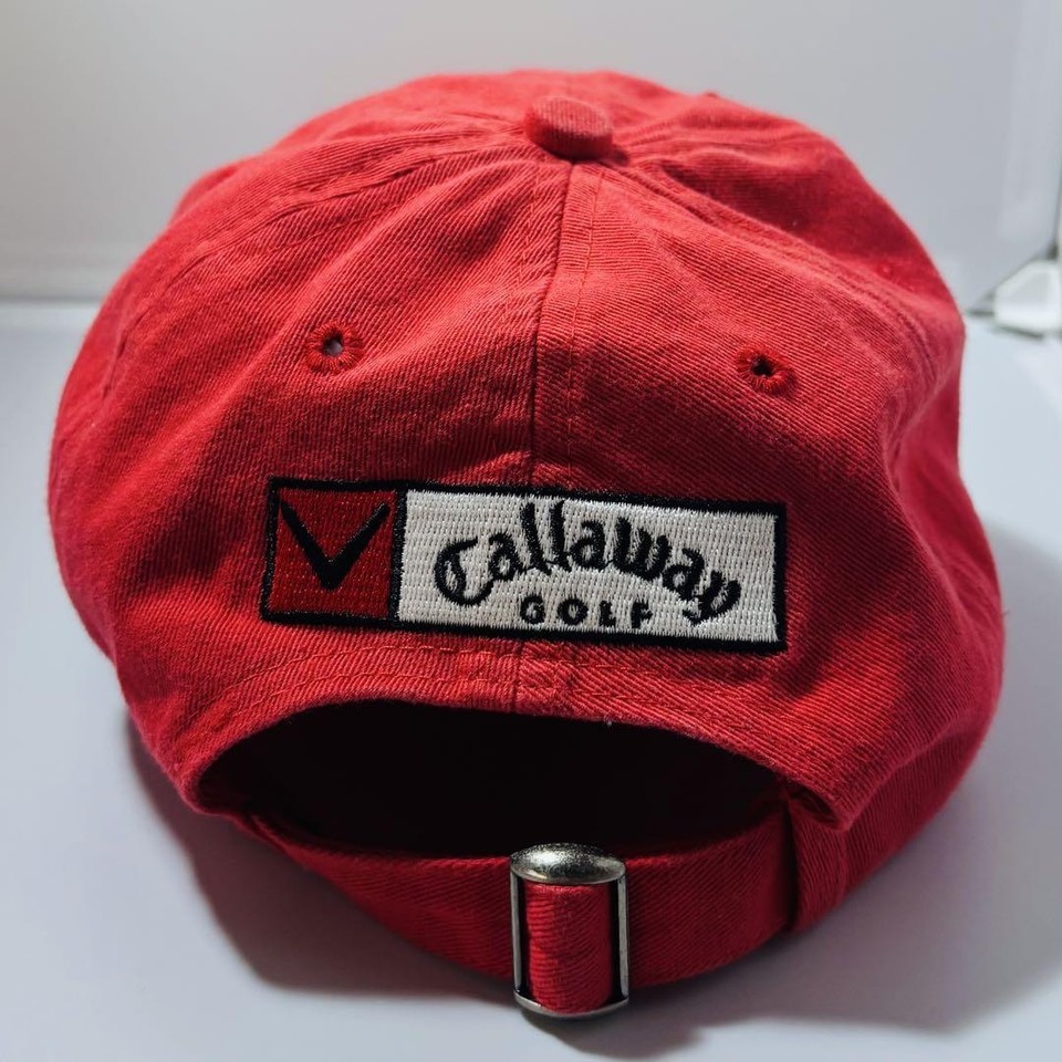 Callaway Golf Embroidered Logo Cap Hat Red | eBay