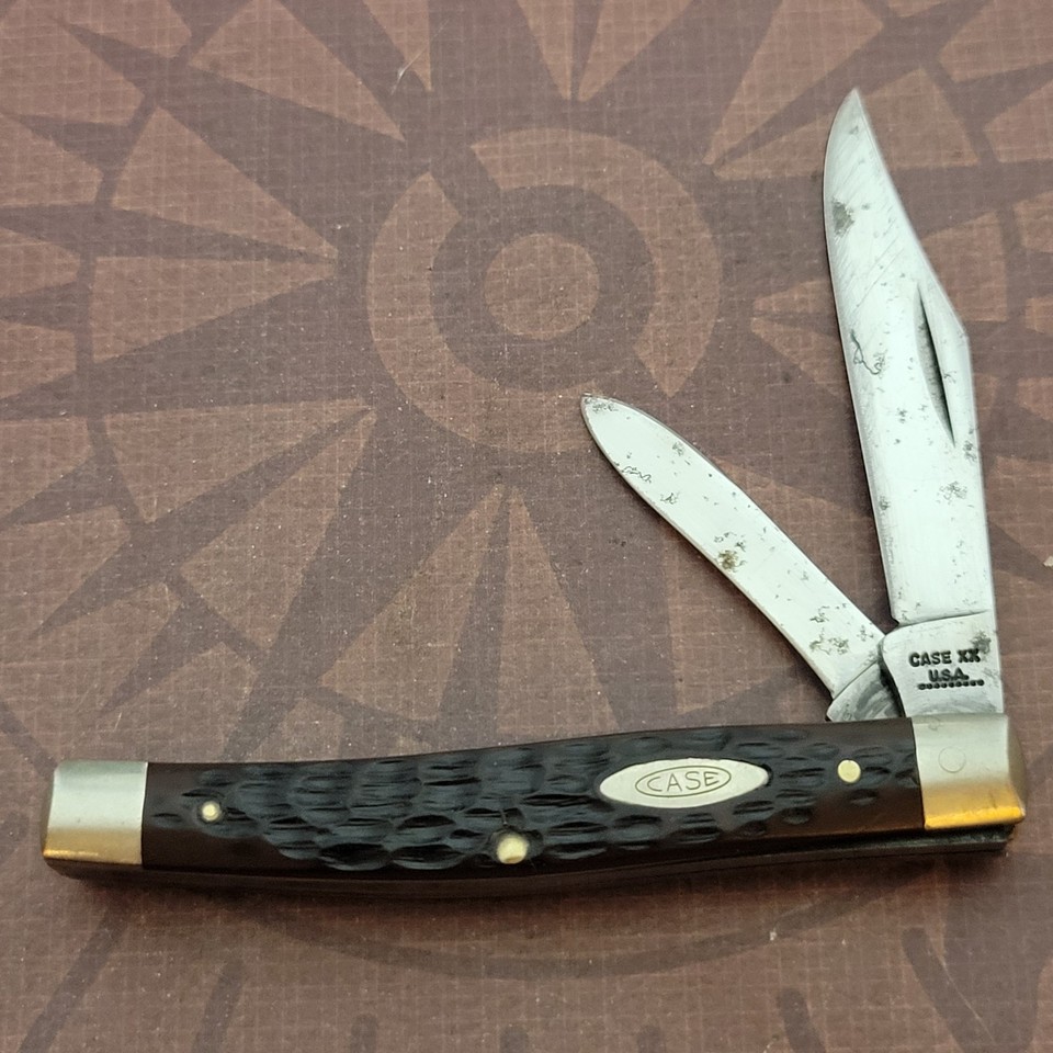 Case XX 6244 Jack Knife USA 1971 9 Dots Jigged Delrin Handles CS Blades ...