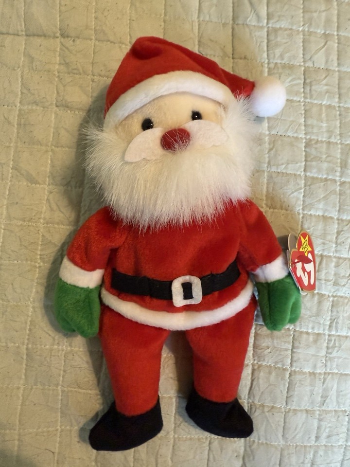 NWT TY 1998 Rare Retired Santa Beanie Baby Pristine W/ Tag Errors | eBay