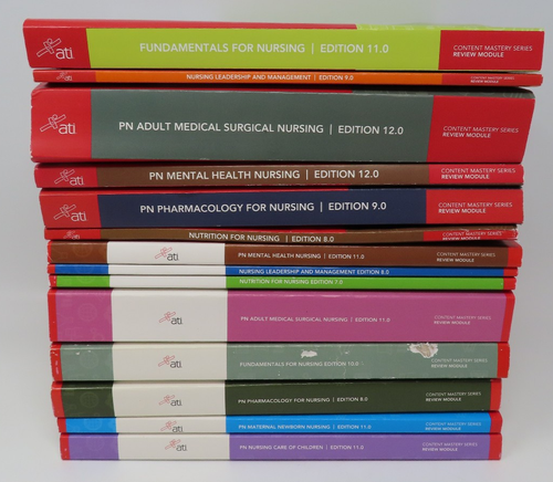 ATI Nursing PN Content Mastery Series Review Modules Lot of 14 Books | eBay