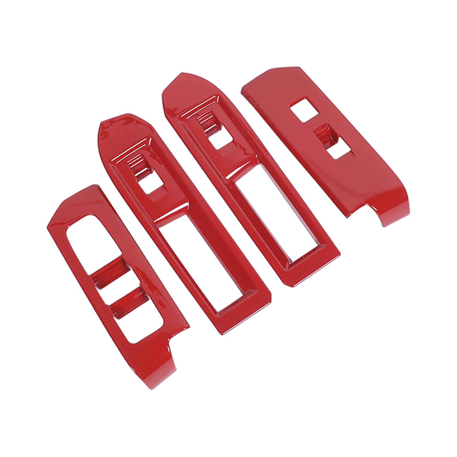 Glass Red Window Lifting Lock Panel Cover Trim Kit For Toyota Tacoma ...