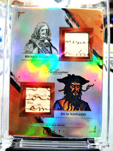 BELLISSIMO EDITION HENRY MORGAN & BLACKBEARD DUAL WRITTEN RELIC SHORT ...