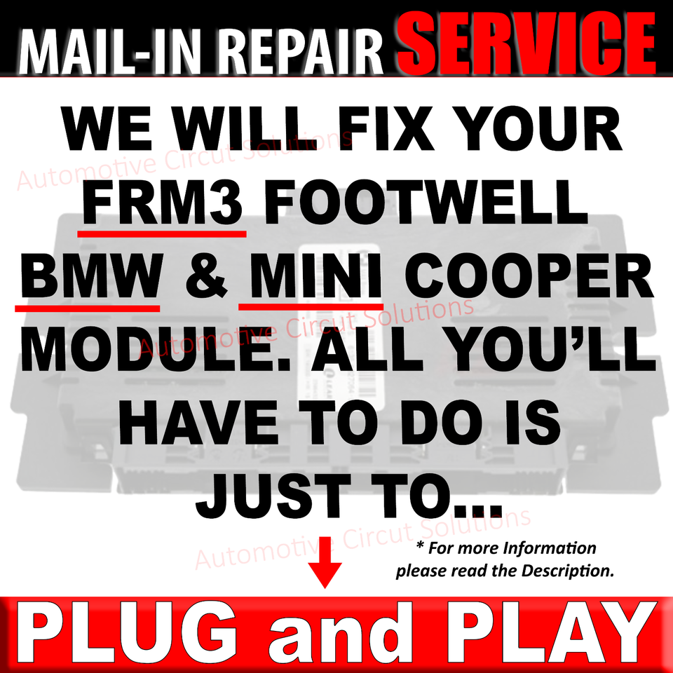 MINI COOPER, BMW FRM3 FRM3R E90 E92 E93 E82 E88 R56 325i 328i 335i M3 [REPAIR] | eBay