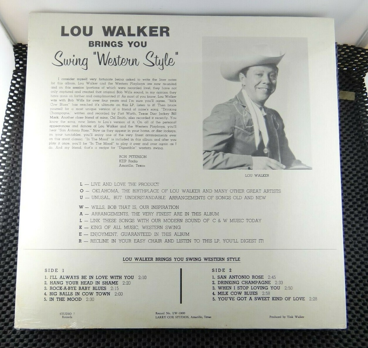 Lou Walker ‎– Brings You Swing "Western Style" (Studio 7 ‎– LW-1000) | eBay