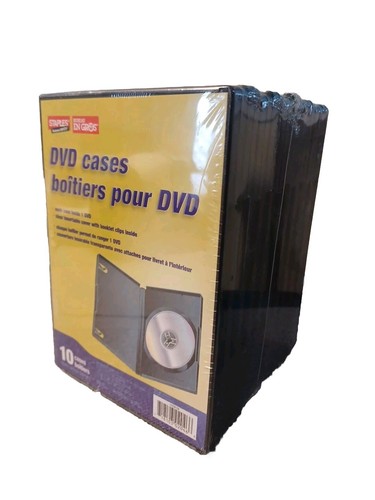 10 Disc DVD Plastic Cases Holders NEW /SEALED Movies CD Staples Empty ...