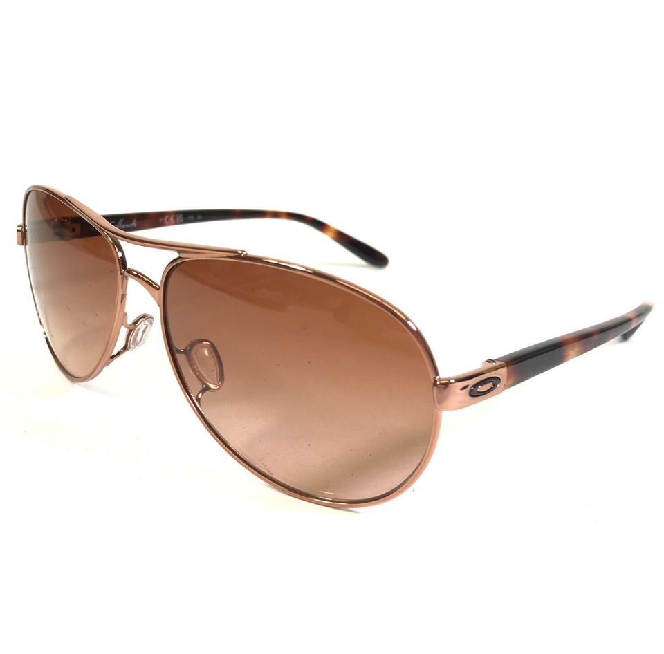 Oakley Sunglasses Feedback OO4079-01 Brown Tortoise Aviators with Brown ...