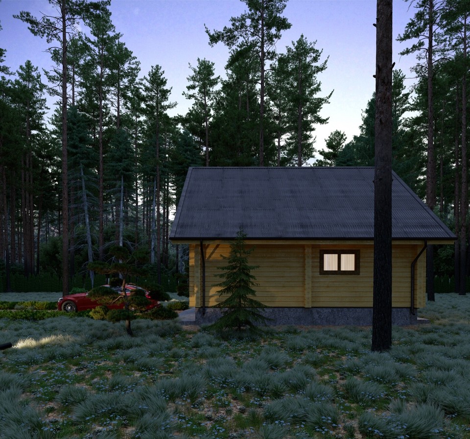 LOG GARAGE KIT LH_BG-80 ECO FRIENDLY WOOD PREFAB DIY BUILDING CABIN ...