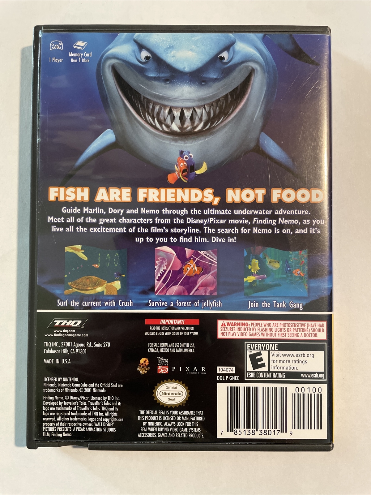 Finding Nemo Player's Choice (Nintendo GameCube, 2004) Complete ...