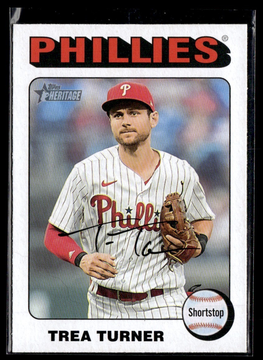 2024 Topps Heritage White Border Trea Turner Philadelphia Phillies #181 ...