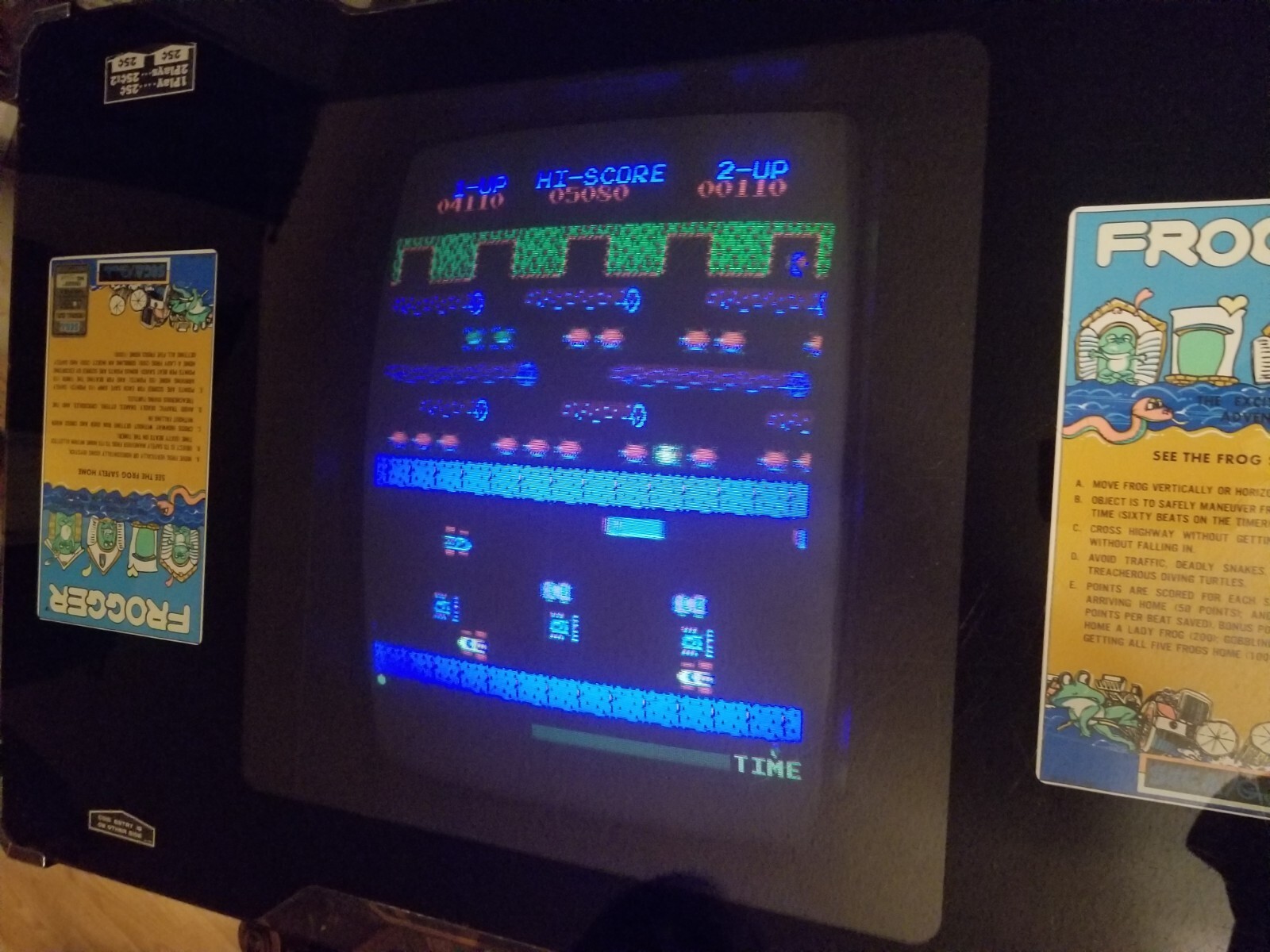 Frogger Cocktail Table Arcade Game Coin Op With Locks Keys Original ...