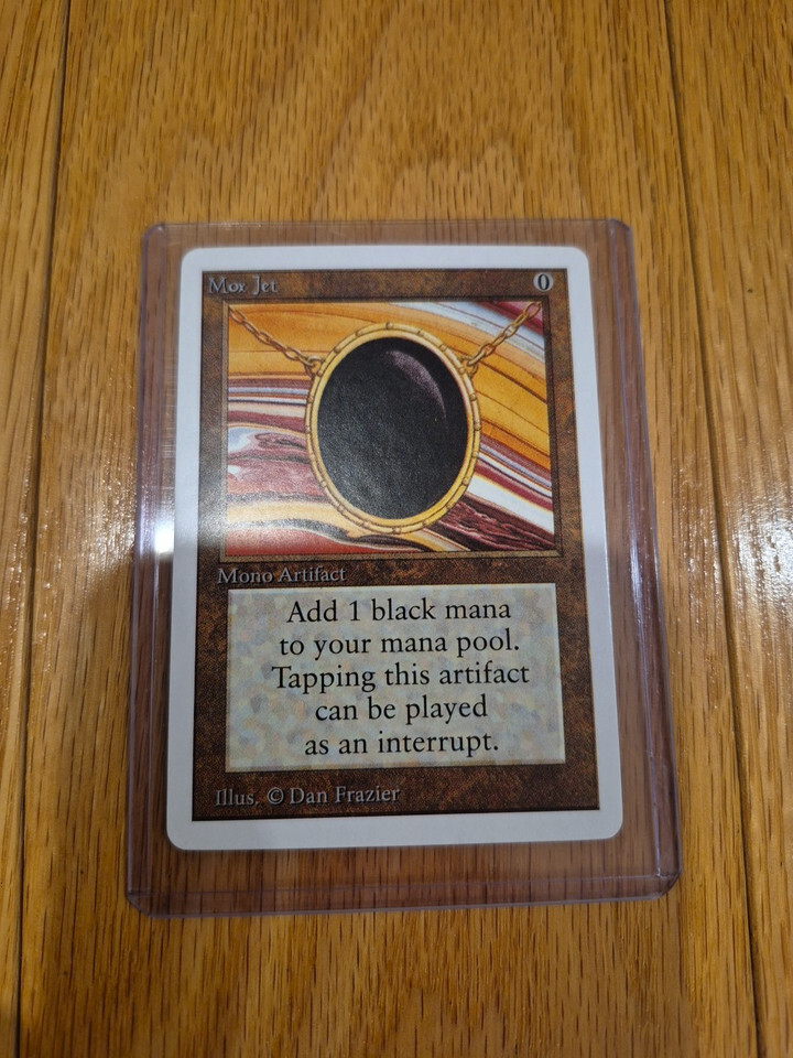 Mox Jet Unlimited Never Played NM/M Very Rare MTG Magic The Gathering ...