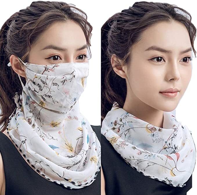 Summer Cooling Neck Gaiter Face Scarf Dust Sun Protection Light ...