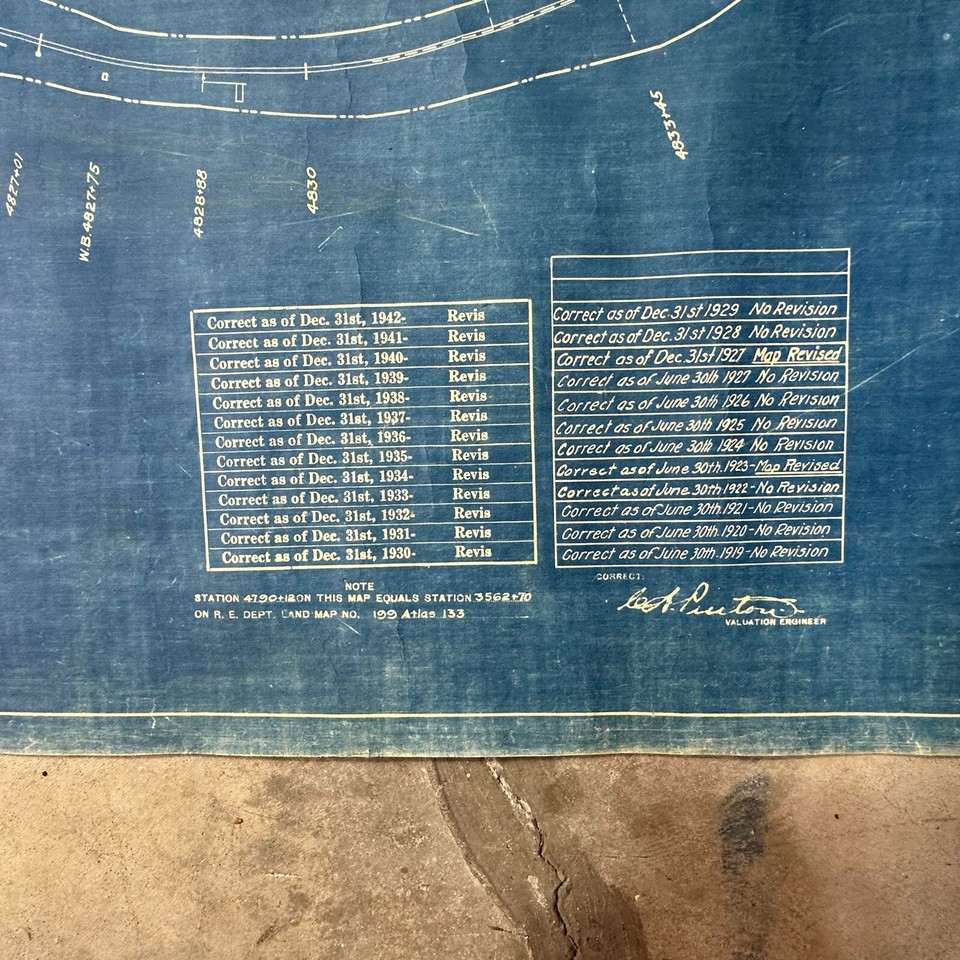 VTG PRR PENNSYLVANIA RAILROAD BLUEPRINTS FOR RIGHT AWAY AND TRACK MAP ...