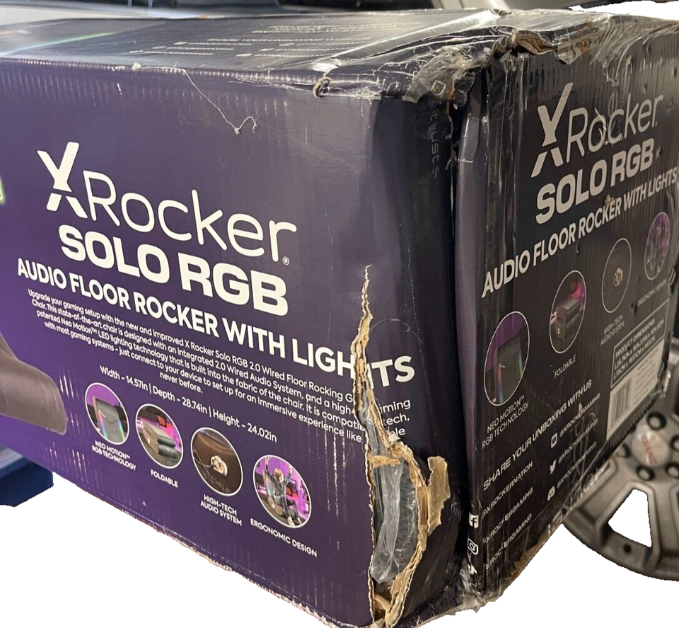 XRocker Solo RGB Audio Floor Rocker With NEO Lights game chair | eBay