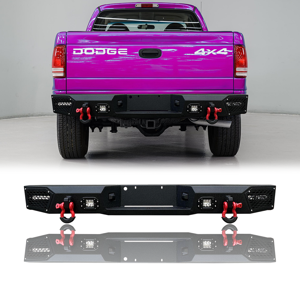 Vijay For 1997-2004 Dodge Dakota Steel Front/Rear Bumper W/Winch Plate ...