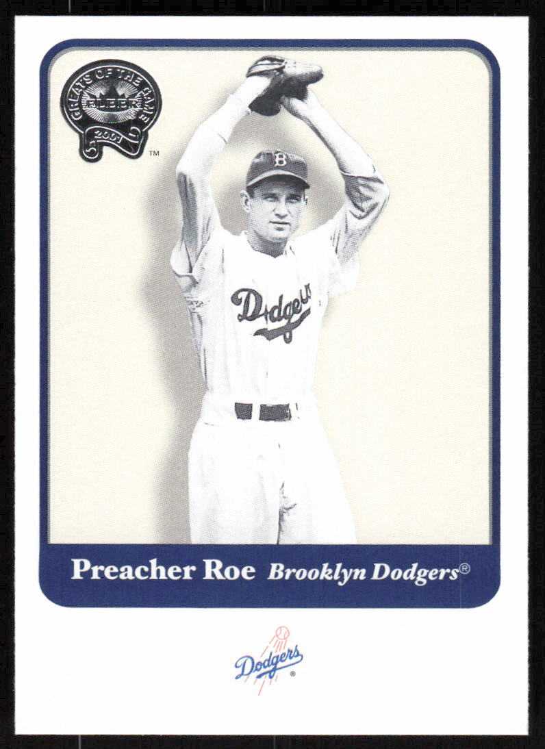 2001 Fleer Greats of the Game #72 Preacher Roe | eBay
