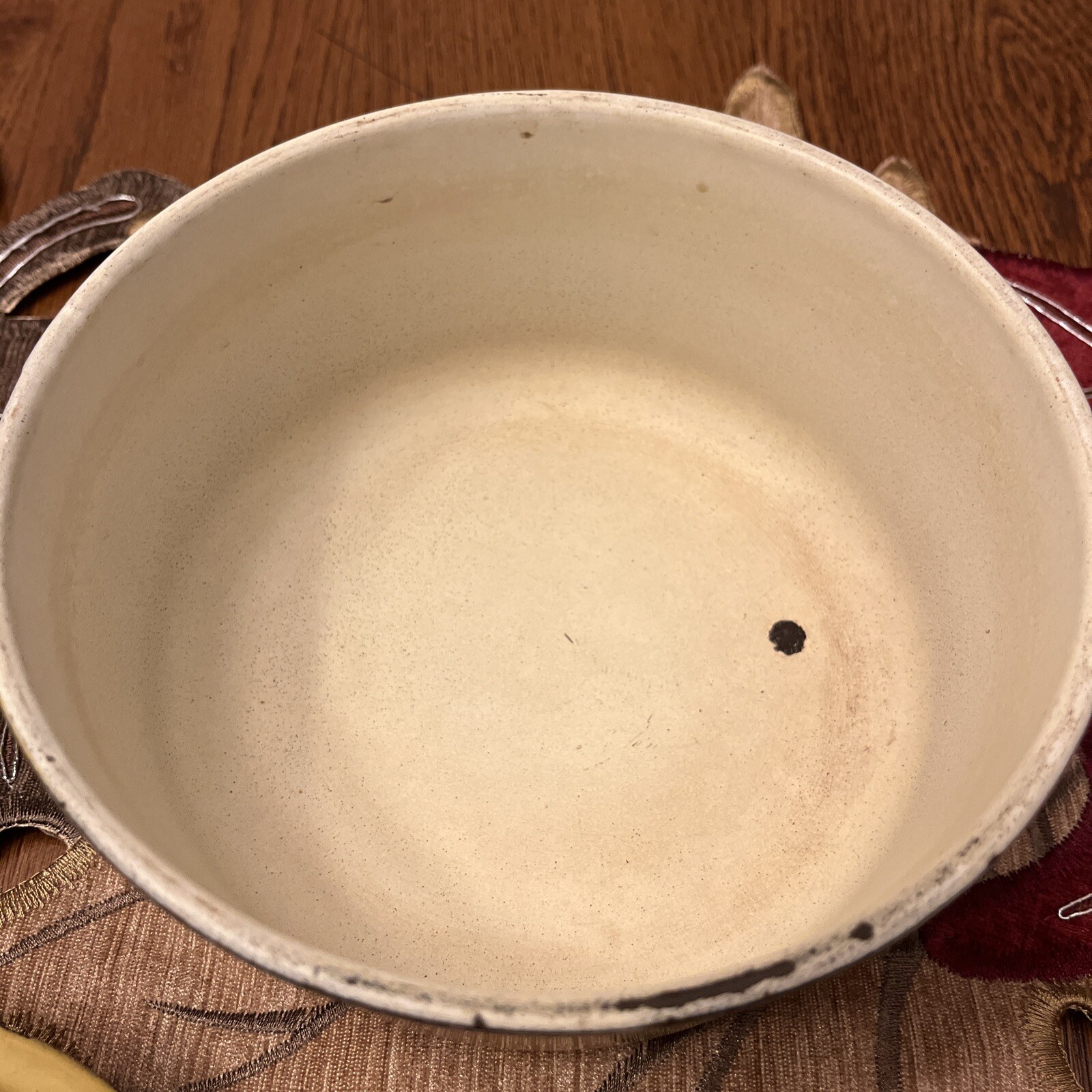 Vintage DESCOWARE FE 18 Pot Mustard Yellow Cast Iron Saucepan Cast Iron ...