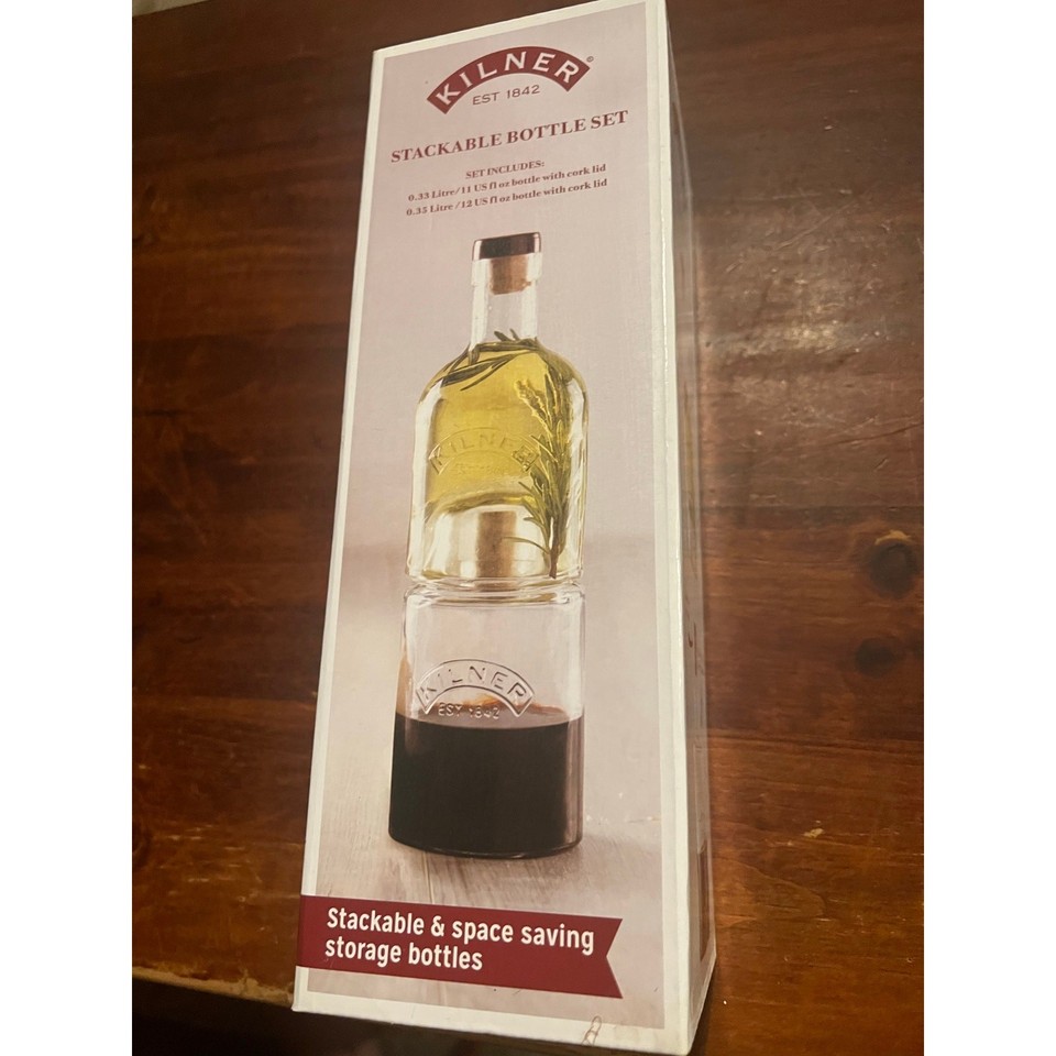 Kilner Stackable Bottle Set Stackable and Space Saving Storage Bottles ...