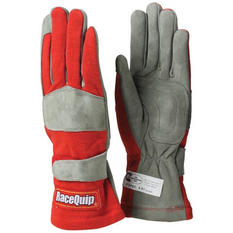 Racequip 351016RQP, 2 Pack Red Gloves Sin Fits gle Layer X-Large Red ...