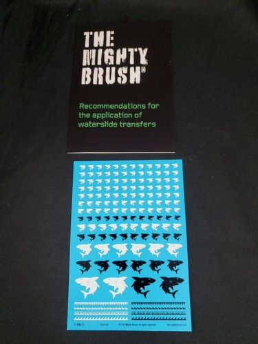 The Mighty Brush Carcharodons Waterslide Transfers Decals 6" x 4" NEW | eBay
