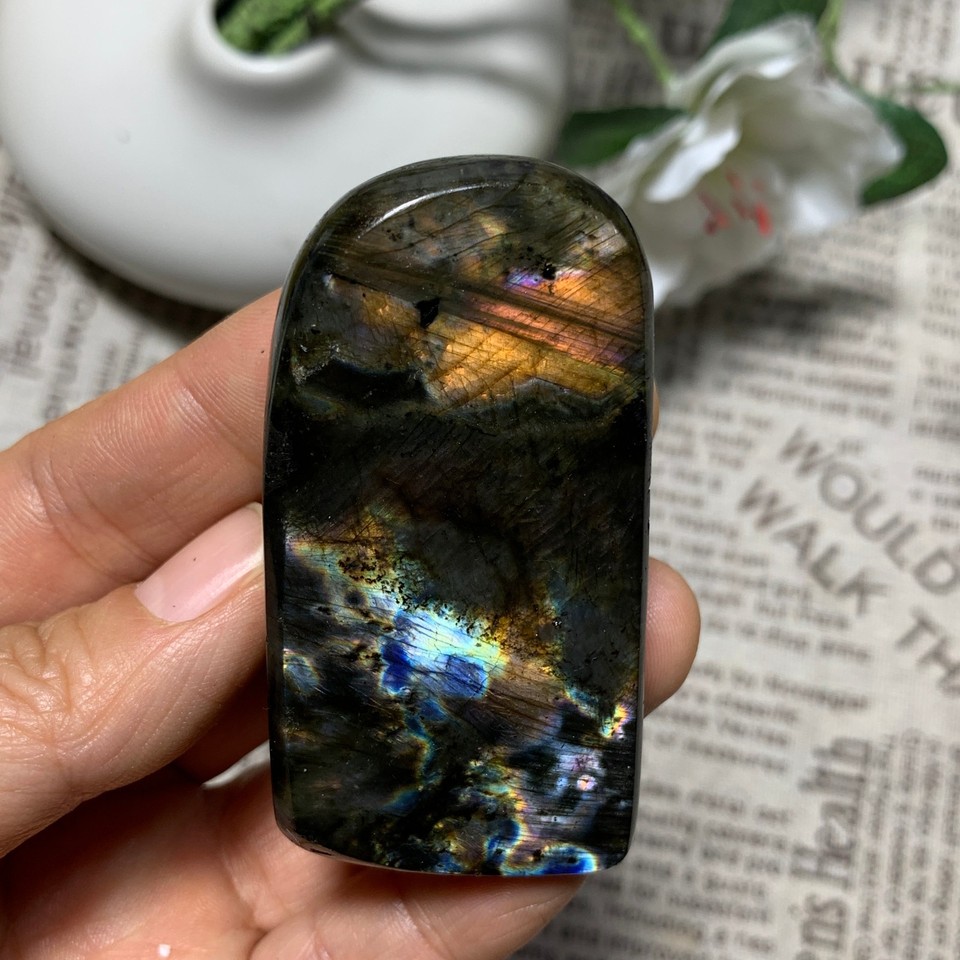 94g Natural Purple Labradorite Quartz Crystal Stone Specimen Healing | eBay