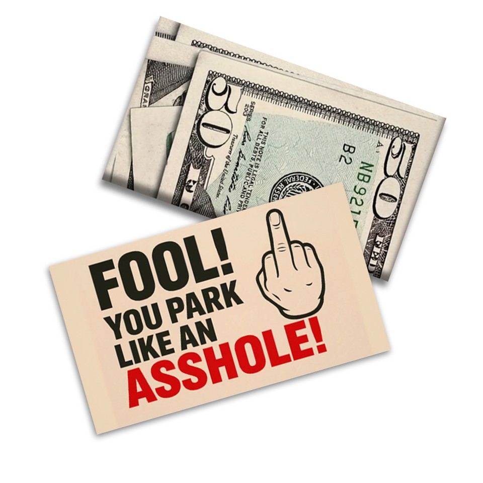 50 Pack Fake $50 Parking Prank Cards – Funny Gag Ticket to Fool Bad ...