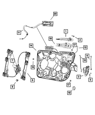 Genuine Mopar Key Cylinder To Latch Link Left 55113495AB | eBay